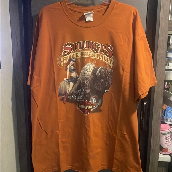 Harley-Davidson | Shirts | Harleydavidson 23 Sturgis Orange Short ...